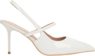 Estro & Luminara Femme, Chaussures, Beige, Taille: 40 EU Escarpins Slingback &agrave; Bout Pointu en Cuir Verni