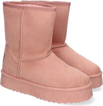 Shoes & Blues Bottines pour femme, style australien, plates, avec int&eacute;rieur doubl&eacute; en poil, d&eacute;tails de couture, id&eacute;ales pour lhiver., rose, 40 EU