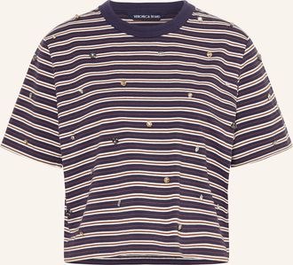 Veronica Beard T-Shirt Sebastian Mit Schmucksteinen blau