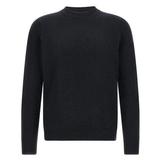 Zanone Rippstrick-Pullover mit Rundhalsausschnitt - - Knitwear - Herren - Schwarzk - L