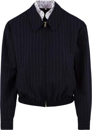 SOLOTRE Blouson Bombe avec Col Amovible - Femme - Vestes - Bleu - Taille: 42 FR