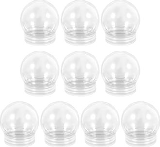 Angoily 10st&uuml;cke Klare Kunststoff F&uuml;r Weihnachts-DIY Leer Zur Bef&uuml;llung Mit Schnee S&uuml;&szlig;igkeiten Oder Dekorationen Bastelmaterial F&uuml;r Individuelle Kreationen