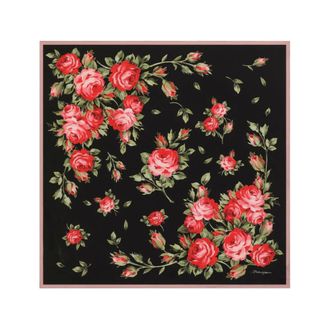 Dolce & Gabbana Femme, Accessoires, Multicolore, Taille: ONE Size Foulard en twill de soie &agrave; imprim&eacute; floral