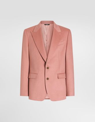 Dolce & Gabbana Einreihiges Sakko Sicilia Light Aus Kaschmir - Mann Anz&uuml;ge Und Blazer Rosa 52