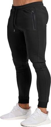 Generic Pantalon de survêtement pour homme | Pantalon de yoga à poche zippée pour homme Pantalon de yoga skinny Pantalon de gym Taille élastique avec cordon d