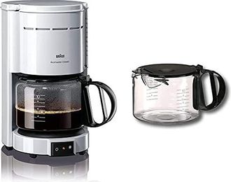 Braun Braun Kaffeemaschine KF 47 WH - Filterkaffeemaschine mit Glaskanne f&uuml;r klassischen Filterkaffee, Aromatischer Kaffee dank OptiBrew-System, Abschaltaut