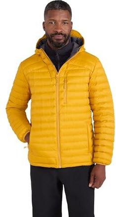 Mountain Warehouse Doudoune Henry II Homme - Manteau r&eacute;sistant &agrave; leau, Chaud, Confortable, Blouson dhiver isol&eacute;, Bomber - pour Temps Froid, lext&eacute;rieur et Les Voyages Jau