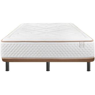 RELAX Pack Gaviota Oro matelas &agrave; ressorts ensach&eacute;s 31 cm visco-graph&egrave;ne + sommier tapissier 3D 160 x 190 cm
