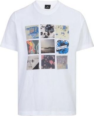 Paul Smith Tee-shirt droit col rond imprim&eacute; en coton