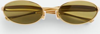 Bottega Veneta Lunettes De Soleil Ovales Sardine - Bottega Veneta