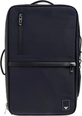 Emporio Armani Homme, Sacs, Bleu, Taille: ONE Size Travel Essentials Nylon Backpack