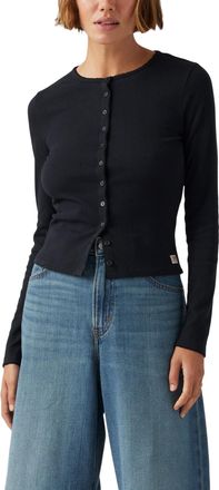 Levi's Damen Dry Goods Langarm-T-Shirt mit Spitze Anthracite Night Black XS