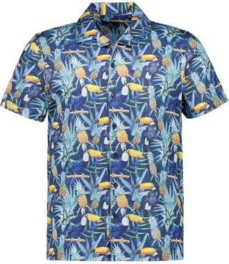 Ragman Herren Kurzarmhemd blau