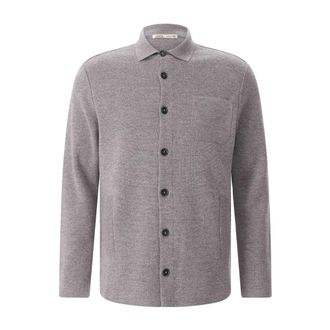 Maurizio Baldassari Extrafine Woll-Jersey-Overshirt - - Jackets - Herren - Grau - L