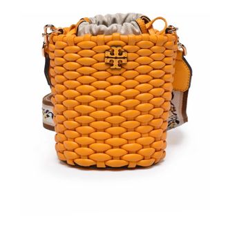Tory Burch Femme, Sacs, Orange, Taille: ONE Size Emerson Woven Bucket