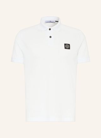 Stone Island Piqu&eacute;-Poloshirt weiss