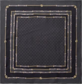 Gucci Bedrucktes Tuch GG aus Seiden-Twill