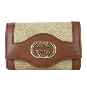 Gucci Pre-owned 282432 Keycase - Femme - Pre-owned - Beige - Taille: ONE Size