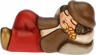 Thun Schäferhund schlafende Keramik Krippe Klassisch rot