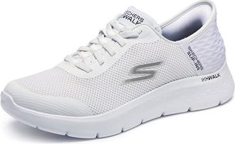 Skechers Homme Free Slip-ins: Go Walk Flex Hands Up Sneaker Basket, White Textile/Synthetic, 43.5 EU