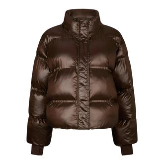 Neo Noir Gl&auml;nzende Steppjacke - Dunkelbraun - - Jackets - Damen - Braun - M