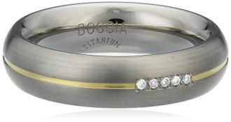 Boccia Damen-Ring Titan Diamant wei&szlig; Gr.52 (16.6) 0130-0452