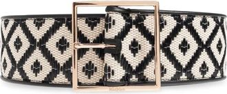 Max Mara Femme, Accessoires, Beige, Taille: XS Patterned Belt