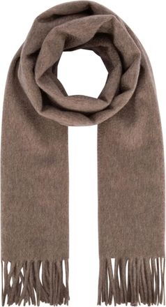 Loro Piana &eacute;charpe en cachemire &agrave; logo brod&eacute; - Marron