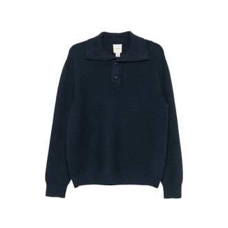 Calvin Klein Ribbed-knit Polo Sweater