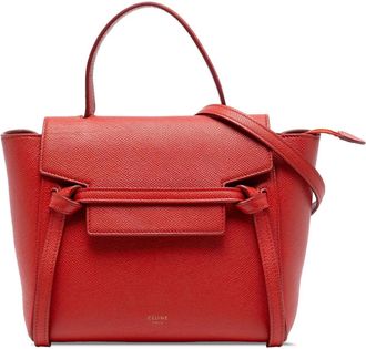 Celine Hobo Bags - Nano Grained Calfskin Belt Bag - Gr. unisize - in Rot - f&uuml;r Damen