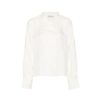R&oacute;he Zweireihiges Hemd - - Blouses & Shirts - Damen - Wei&szlig; - XS