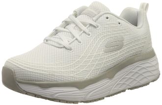 Skechers Damen Max Cushioning Elite Sr Sneaker, White Textile, 39.5 EU