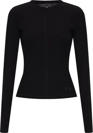 Yohji Yamamoto Femme, Tops, Noir, Taille: 38 FR Haut avec logo
