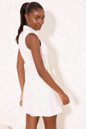 Lipsy Jeanskleid Lipsy Denimkleid mit Rei&szlig;verschluss und Neckholder (1-tlg)