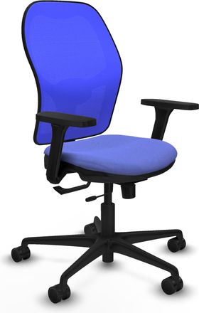 Piqueras y Crespo Schreibtischstuhl aus Stoff mit 3D-Armen, h&ouml;henverstellbare Lendenwirbelst&uuml;tze, ausgestattet mit Syncro/Translack und Schaumstoff, mit Rollen von 65 m