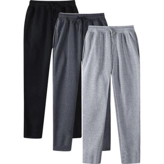 Generic LOSSLO 3er-Pack Jogginghose Herren Baumwolle Modern Freizeithose Herren Lang Sommer Hosen Stretch mit Gummizug Leichte Laufhose Baggy Sporthose Bequem