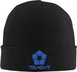 Generic Chapeau Homme, Logo de Balle de pentgone Bleue Mod&egrave;le Masculin Unisex Bonnet tricot&eacute; Bonnet Pull Bonnet Hiver Chaleureux Chaleur Cycle en Plein air de