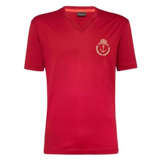 Billionaire Boys Club T-Shirt V-Ausschnitt SS Members only - - Tops - Herren - Rot - S