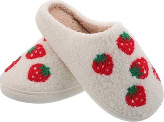 IFUNDOM Pantoufles DInt&eacute;rieur Chaudes pour Femmes Bottines Fourr&eacute;es Motif Floral Semelle Antid&eacute;rapante Doublure Coton Absorbante Taille 40-41 Pantoufles Doux 