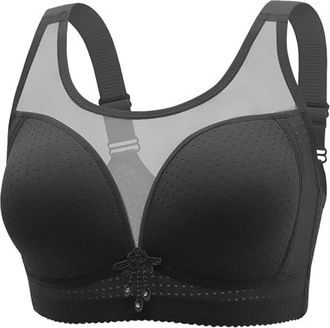 Generic D&eacute;bardeur rembourr&eacute; avec boutonni&egrave;re &agrave; larri&egrave;re, bonnets moulants, bandouli&egrave;re r&eacute;glable, grand soutien-gorge &agrave; armatures, Noir, 44