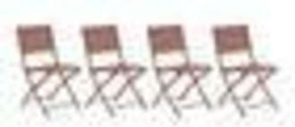 Hesperide Lot de 4 chaises de jardin Modula pliables acajou - Hesp&eacute;ride