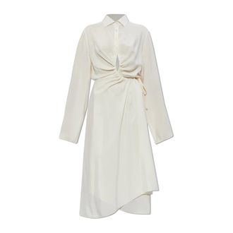 Maison Margiela Femme, Robes, Beige, Taille: 38 FR Robe Chemise Drap&eacute;e