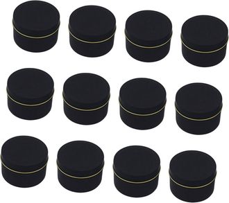 Holibanna 12 St&uuml;ck Vintage Sojawachs Kerzendosen aus Eisen 4oz Runde Selbstgemacht Kerzenboxen mit Breiter &Ouml;ffnung Wiederbef&uuml;llbare Aufbewahrungsboxen f&uuml;r Kerze