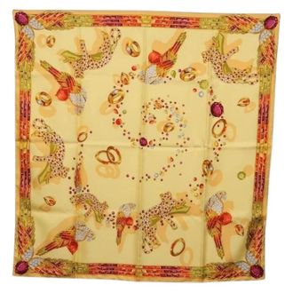 Cartier Pre-owned Vintage Silk Scarf - Femme - Pre-owned - Jaune - Taille: ONE Size