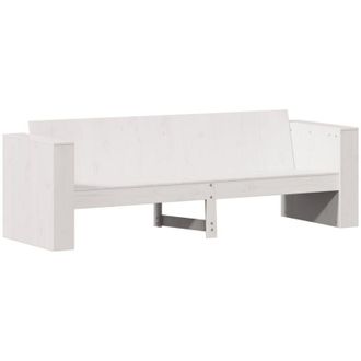 vidaXL Canap&eacute; de jardin 3 places blanc 189x60x62 cm bois de pin massif Vidaxl