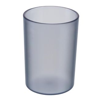 DOITOOL Transparenter Zahnputzbecher aus Robustem Multifunktionaler Trink Mundspülbecher für Erwachsene und Schadstofffrei Elegantes Graues Design Leicht zu R