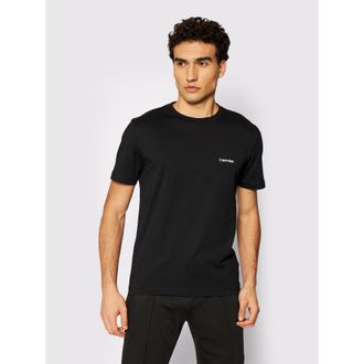 Calvin Klein T-Shirt Chest Logo K10K104062 Schwarz Regular Fit