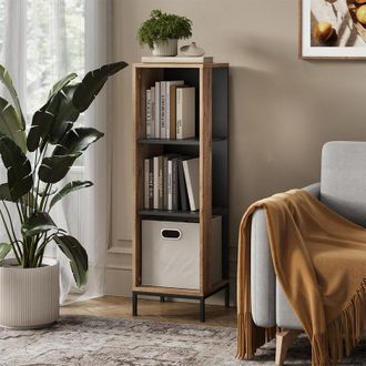 Vicco &Eacute;tag&egrave;re CD Eliza, Ch&ecirc;ne Viking, 36x120cm avec 3 compartiments, Vicco