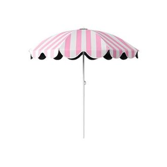 Generic Parasol de Plage &Agrave; Bords Festonn&eacute;s, &Oslash;155 Cm, Parasol Ray&eacute; Portable Dext&eacute;rieur, Protection UPF50+, pour Jardin, Piscine, Pelouse ou Terrasse(Pink)
