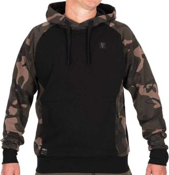 Fox Black/Camo Pullover Premium Hoodie - Angelpullover, Pullover f&uuml;r Angler, Angelbekleidung, Gr&ouml;&szlig;e:XXXL